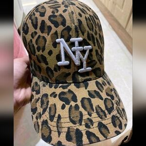 Accessories | New York Leopard Print Cap | Poshmark